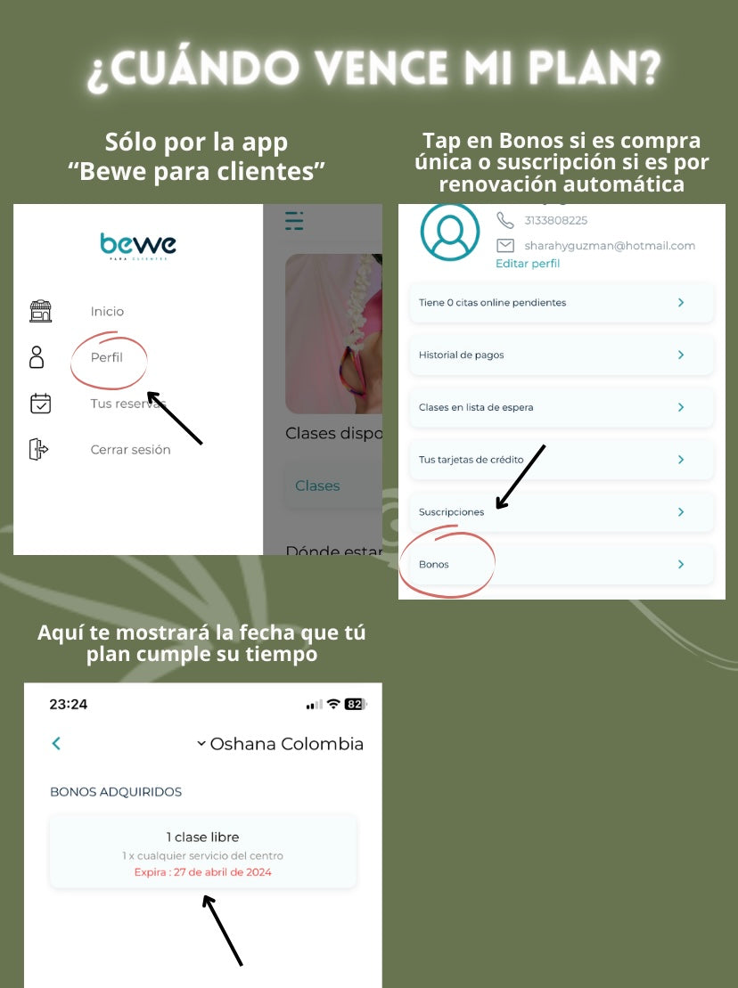 Tarifas y Horarios – Oshana Colombia